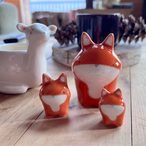 Ceramic Red Fox Figurine. A Special Woodland Animal, Handmade in Italy ...