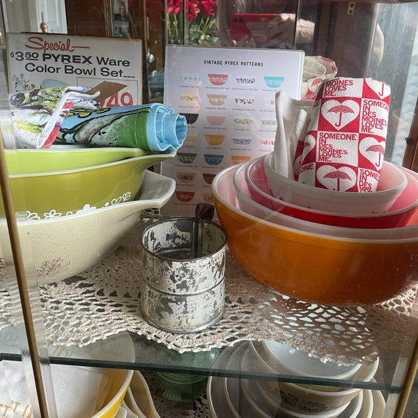 Vintage Pyrex Patterns Chart Print: Retro Kitchen Wall Art - Etsy