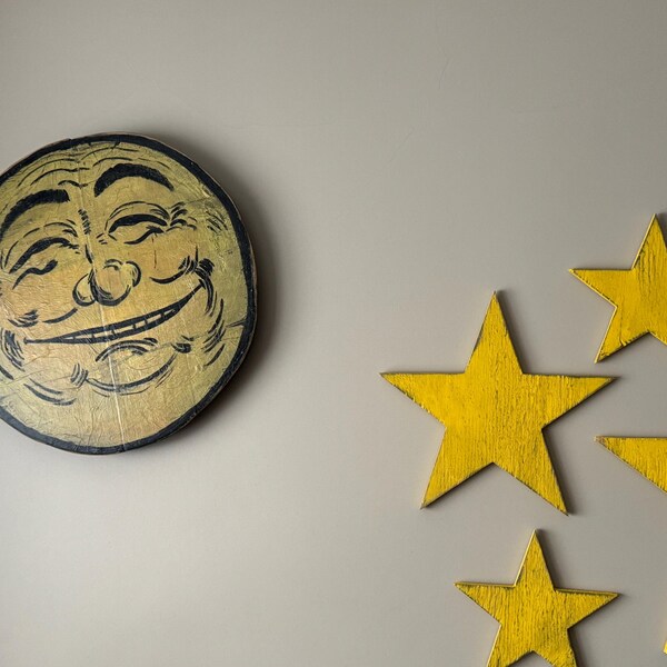 PIN Man on the Moon Vintage Moon Light Metal Pin Moon Smiling Face Man ...