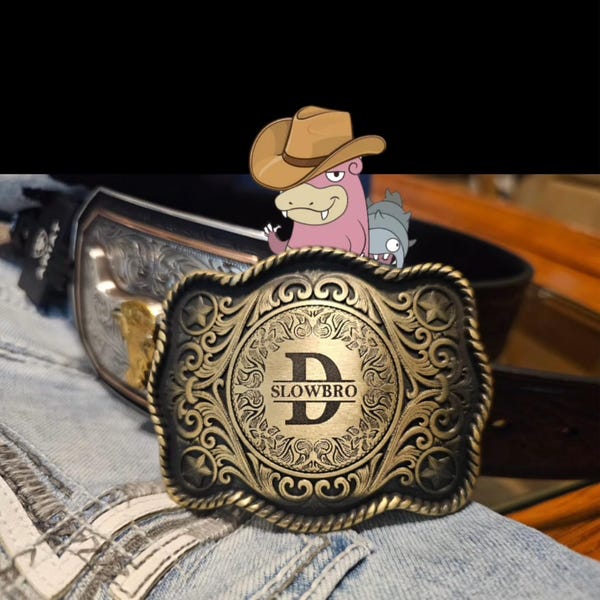 Personalized Western Belt Buckles Men Women, Initial Replacement Cowboy ...