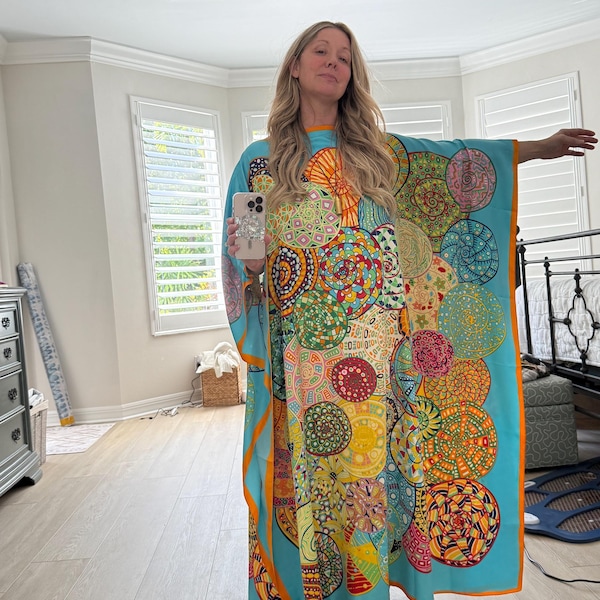 Wow With Red Caftan Dresses Coverup Womens Dress Resort Wear Cruise ...