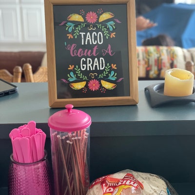 Taco Bout a Grad Party Sign Taco Bar Sign Fiesta Graduation Decorations ...