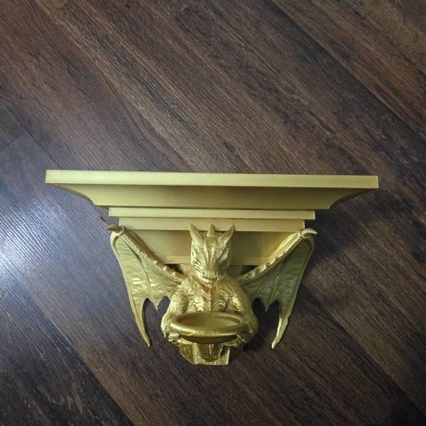 3D Printed Dragon Shelf – Epic Fantasy Decor for Your Walls! - Etsy