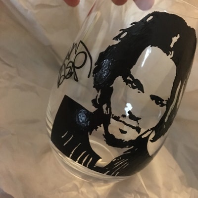 Bruce Springsteen Hand Painted Stemless Wine Glass - Etsy