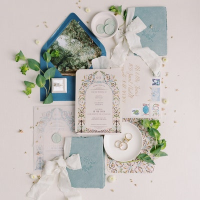 ONE Set of Personalized Keepsake Stationery or Invitation Suite for ...