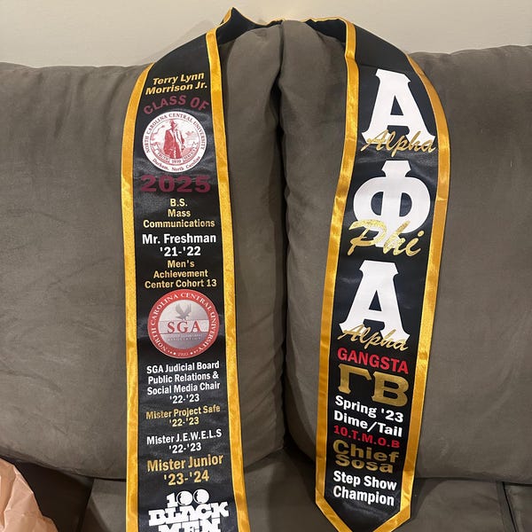 Fraternity Graduation Stole |custom Graduation Stole| Greek Graduation ...