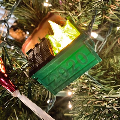 2020 Dumpster Fire Lit Ornament, 3D Printed With LED Light - Etsy