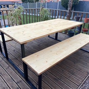 Pair of Metal Bench Legs With Back Support Industrial Look - Etsy