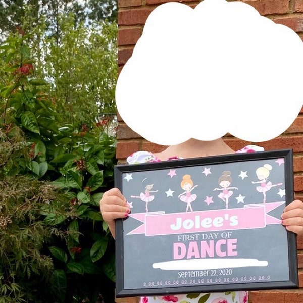 Editable First Day of Dance Sign. Printable First Day of Ballet ...