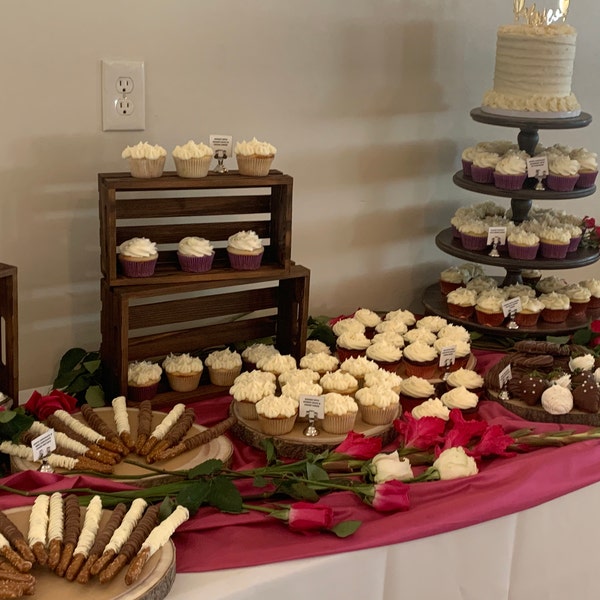 4-tier Cupcake Stand for Wedding, Gold Wedding Cake Topper, Wedding ...