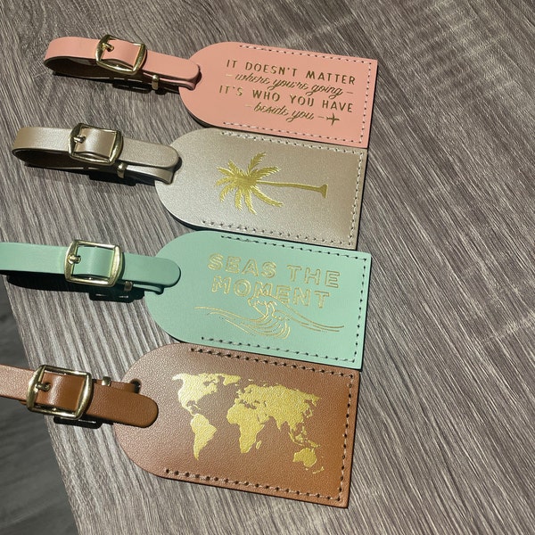 World Map Luggage Tags Wedding Favors - Travel Gifts, Bridesmaid Gift ...
