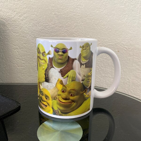 Shrek is Love Shrek is Life Meme Hearts Mug With Green Handle (link to ...