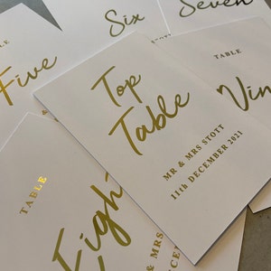 Wedding Table Plans Foiled - Etsy UK