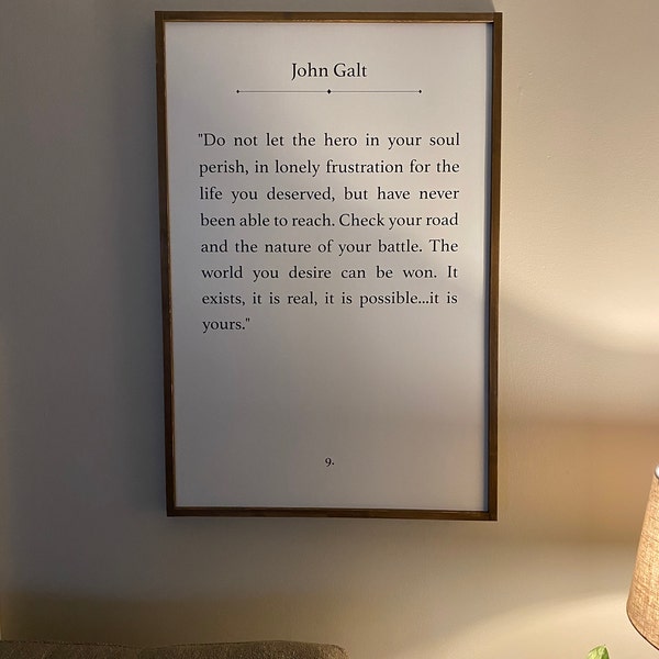 John Galt Quote - Wood Sign - Etsy