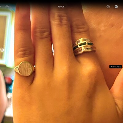 14k & 18k Gold Engraved Signet Ring / Handmade Signet Ring / Gold ...