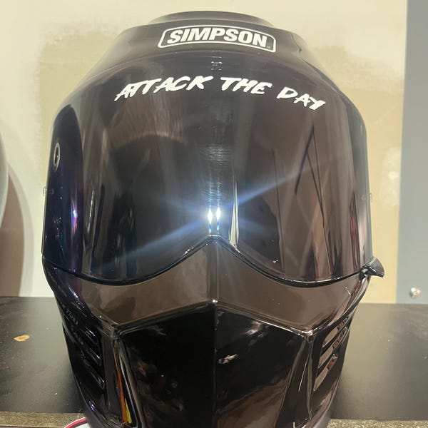 Motorcycle Helmet Visor Strip. Personalized Text / Custom Text ( Racing ...