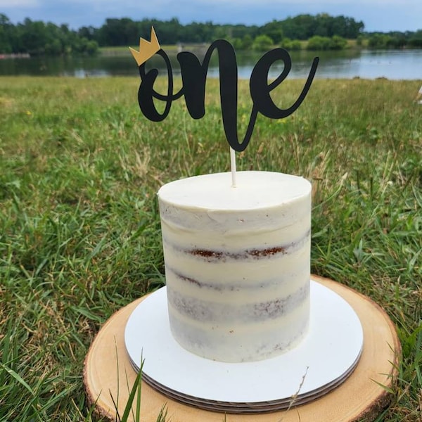 One Cake Topper With Crown | Crown Cake Topper | Smash Cake Topper ...