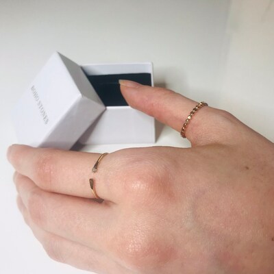 Thin Minimalist Simple Ring, 14k Gold Filled and Sterling Silver Tiny ...