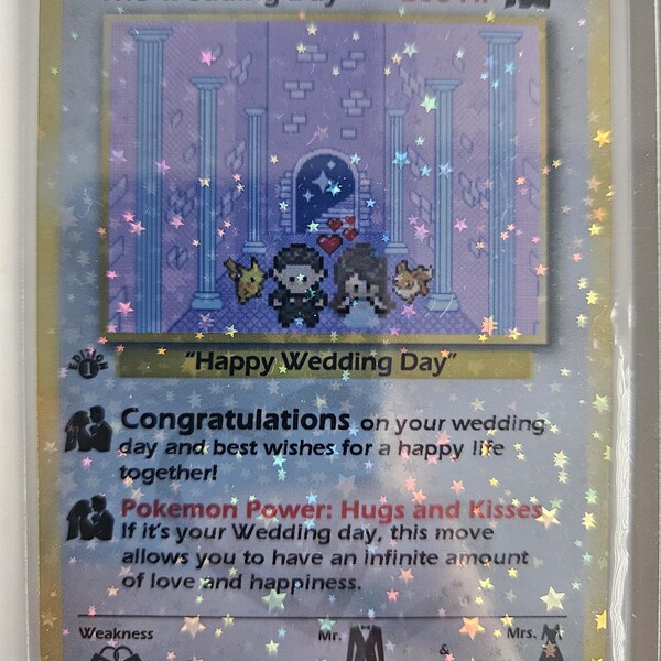 Pokemon the Wedding Card Proposal Invitation Anniversary Birthday ...