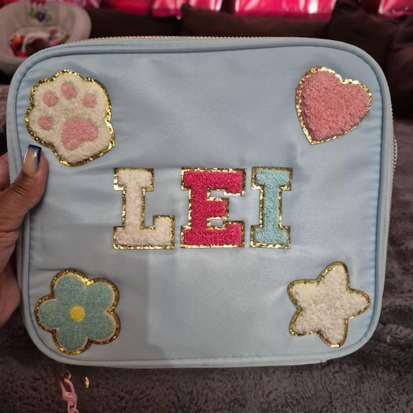 Personalized Lunch Bag Customizable Lunch Box Bag Nylon Chenille ...