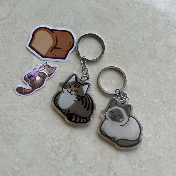 Siamese Cat Loaf Sticker; Waterproof Dishwasher Safe Matte Vinyl ...