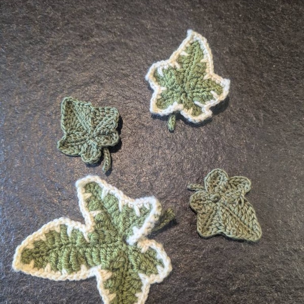 Crochet Variegated Ivy Leaf Applique Pattern (PDF Download) - Etsy