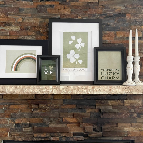 St Patricks Day Gallery Wall Bundle, Set of 16 Printables, Modern St ...