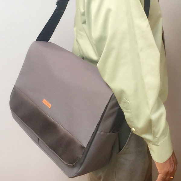 Large Laptop Bag Sewing Pattern, Men's Messenger Bag Pattern and ...