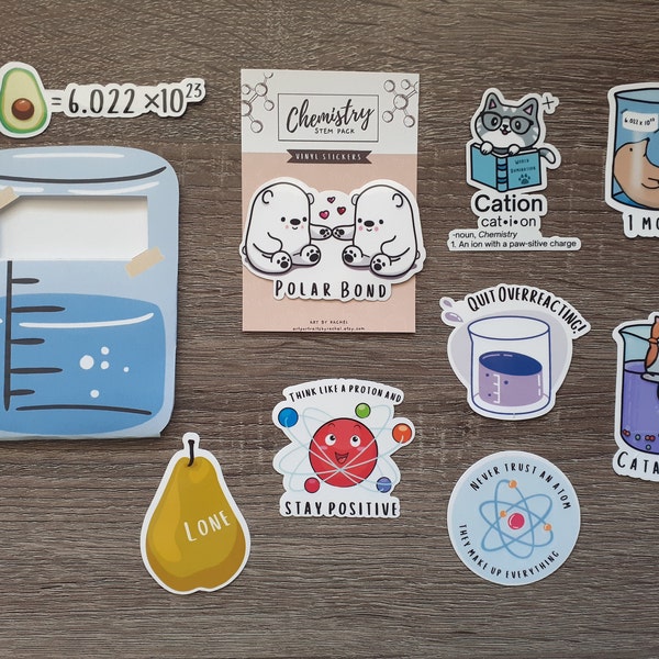 Chemistry Pun Stickers | Science, Chemistry, Orgo, Pre-med, Biology ...