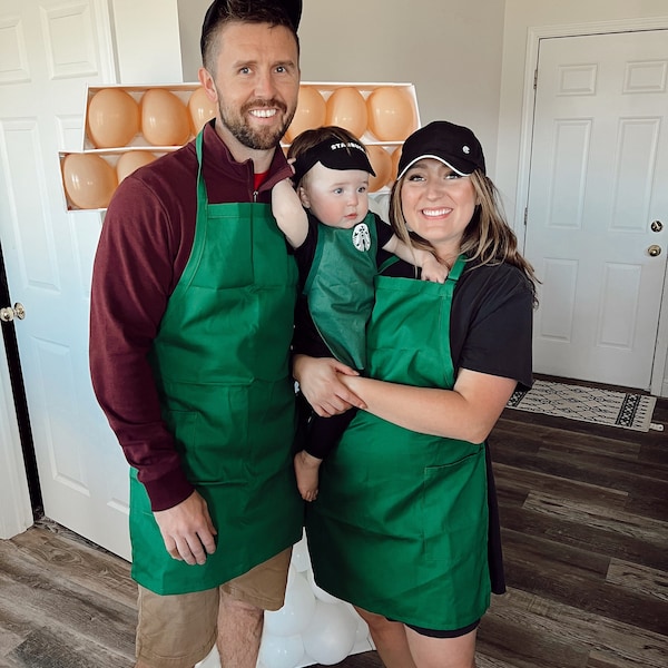 Handmade Starbucks Newborn Photo Prop Apron & Visor Set - Etsy