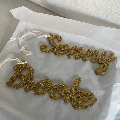 Custom Acrylic Name Tags Acrylic Stocking Tag Personalized Tags Cutout ...