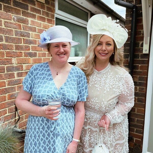 Navy Wedding Hat, Mother of the Bride Hat, Navy Blue Wide Brim ...