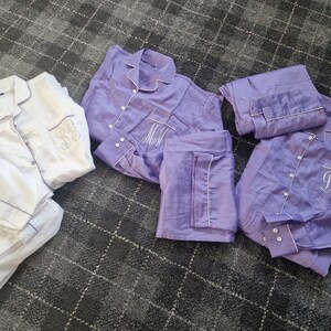 Plus Size 4XL,5XL,6XL Bridal Party Pajamas, Satin Pajama Set ...