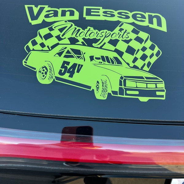 Personalized Stock Car Racing Version 2 Decal - Etsy