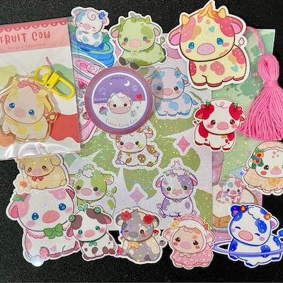 12 Birth Month Cow Stickers Cute Cow Stickers Waterproof - Etsy UK