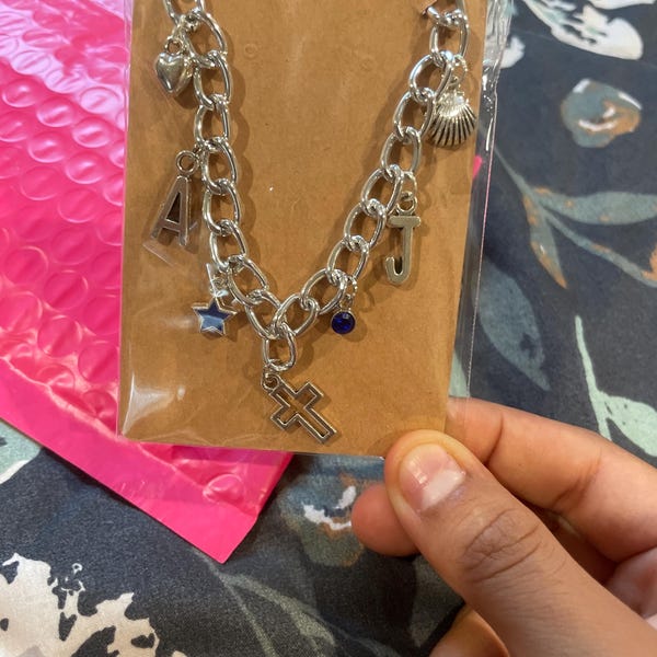 Custom Charm Keychain Purse Chain Purse Accessory Paperclip Chain Bag ...