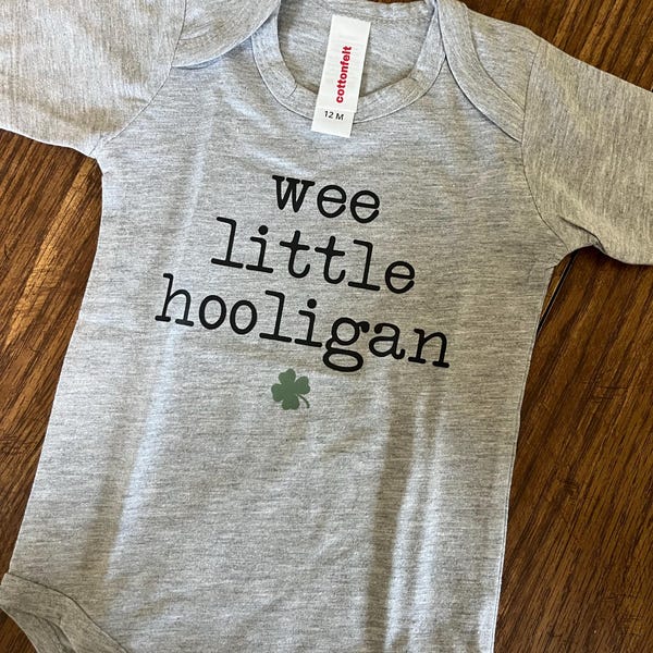 Wee Little Hooligan Toddler Sweatshirt, St Patrick's Day Kids Shirt ...
