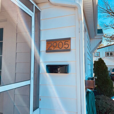 Highland Rust House Numbers, Modern House Numbers Sign, Steel Address ...