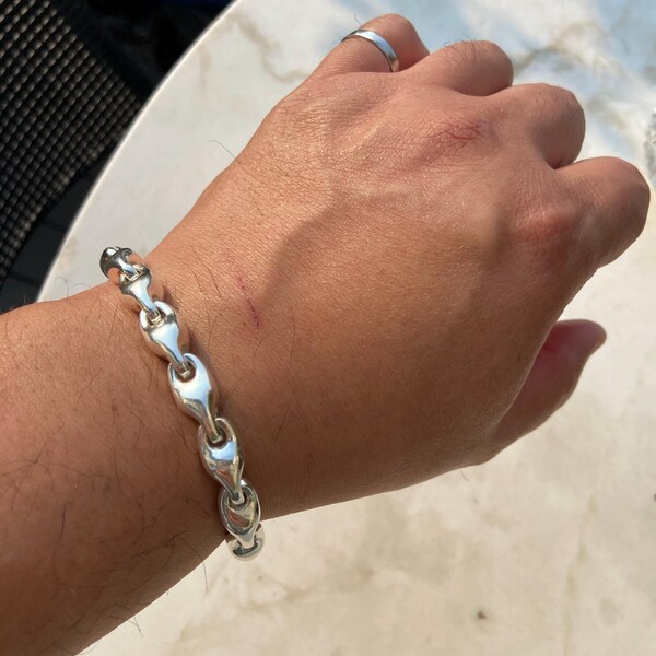 12mm Silver Miami Cuban Chain. Stunning Solid 925 Sterling Silver Links ...