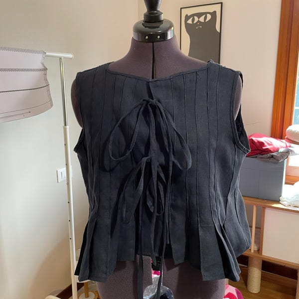 Sussy Blouse PDF Sewing Pattern - Pleated Sleeveless Top - Summer Vest ...
