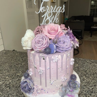 Elegant Font Custom Text Cake Topper, Any Text, Personalized Cake ...