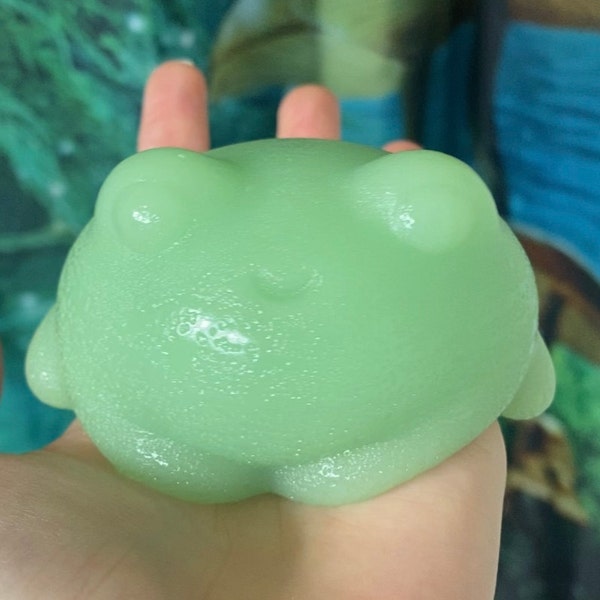 Minty Froggy Jelly Soap: Cute Squishy Vegan Soap - Etsy