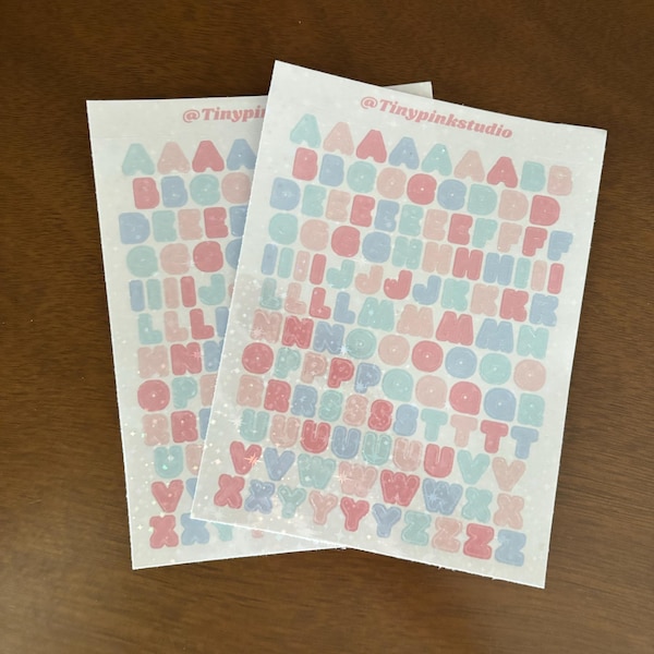 Holographic Bubble Letter Stickers #1 NEW - Etsy