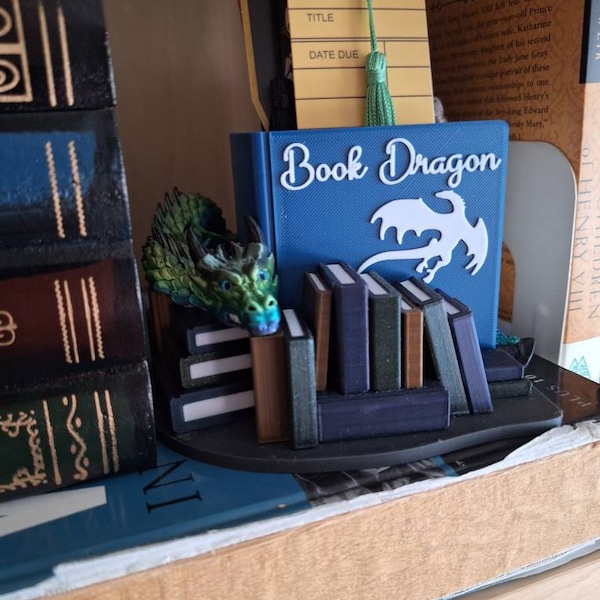 Book Dragon Bookmark Holder / Pen Holder - Etsy