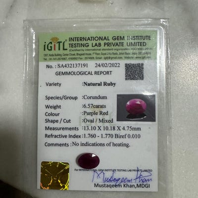 Certificate Charges IGI, IGI Colored Stone Report, IGI Diamond Report ...