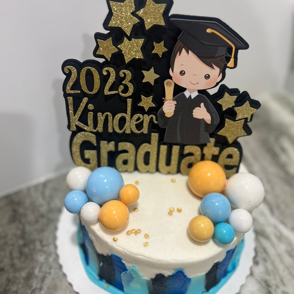 Kinder Graduation Cake Topper - Etsy