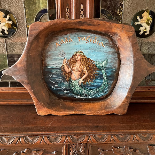 Greek Vintage Mermaid Ships Figurehead, Mermaid Statue, Mermaid ...