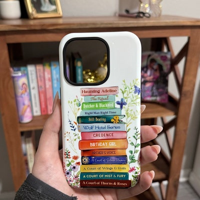 Personalized Favorite Book Phone Case, Custom Bookshelf Dark Academia ...