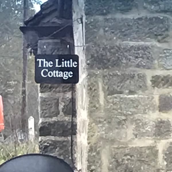 Personalized Hanging House Sign: Double Sided Plaque With Bracket ...