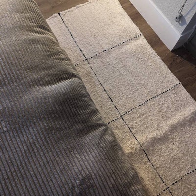 Large Handwoven Cream Rug 180x250 Cm, Area Rug, Cream Solid Rug Carpet ...